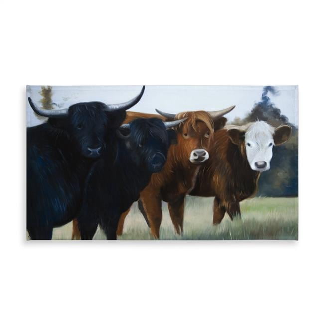 Begin Home Decor C1TCLRGEXZDAMY 58 x 102 in. Brown Farm Animals ...