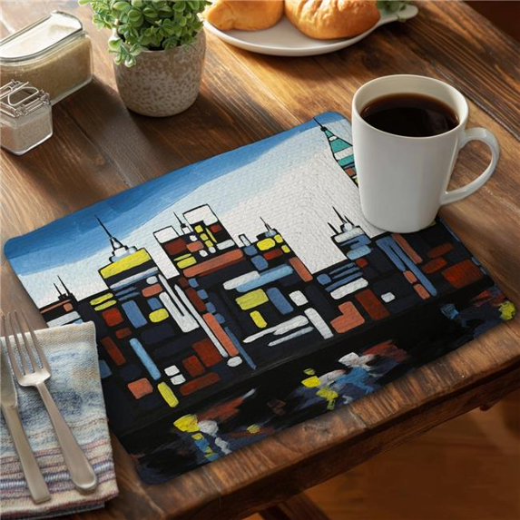 Begin Home Decor C4BP1418J08IUZ 14 x 18 in. Colorful Skyline Braided ...