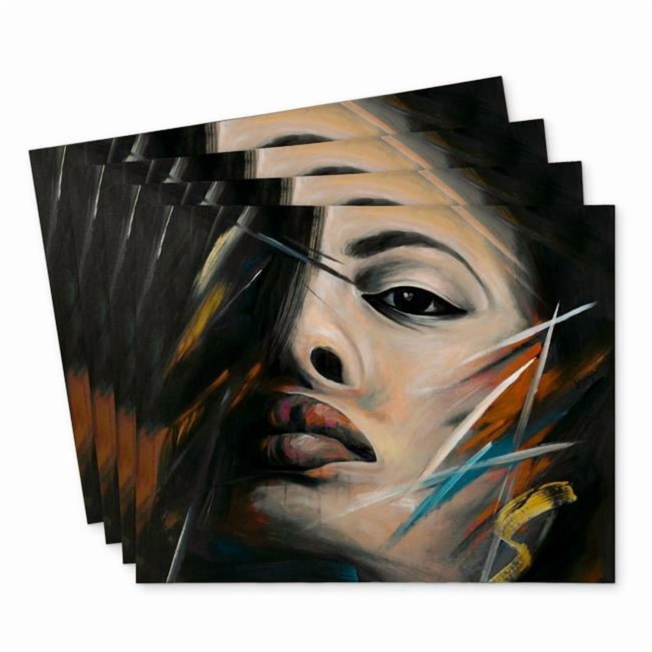 Begin Home Decor C4PP14184WB6XE 14 x 18 in. Abstract Woman Portrait ...
