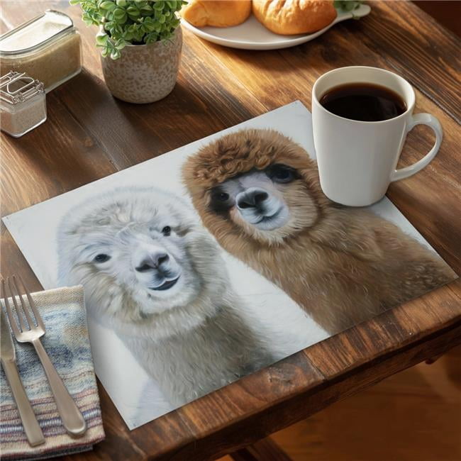 Begin Home Decor C4PP1418QVTCUS 14 x 18 in. Two Lamas Polyester ...