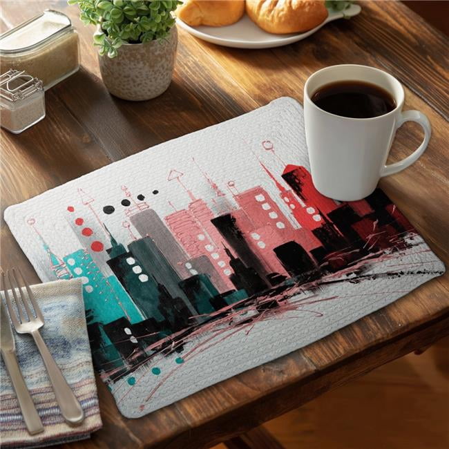 Begin Home Decor C6BP1418MZD0K7 14 x 18 in. Cityscape Rose Gold Braided ...