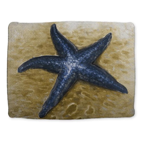 Begin Home Decor CBPM1418ORBI7Q 14 x 18 in. Beige Starfish Braided ...