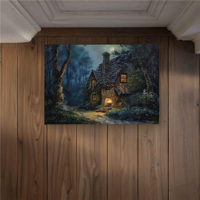 Begin Home Decor CODM17245MDSAT 17 x 24 in. Hidden Shack Blue Indoor ...