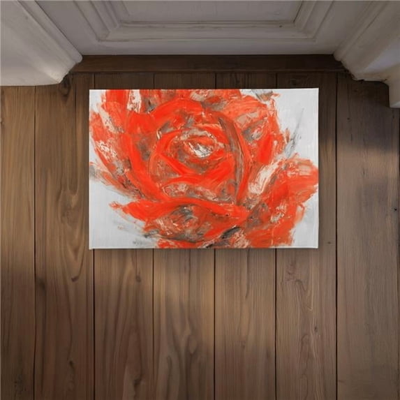 Begin Home Decor CODM1724UIY8N0 17 x 24 in. Abstract Red Flower Door ...