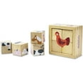BeginAgain Rubberwood Toddlers Farm Animals Blocks Set - Assorted Color ...