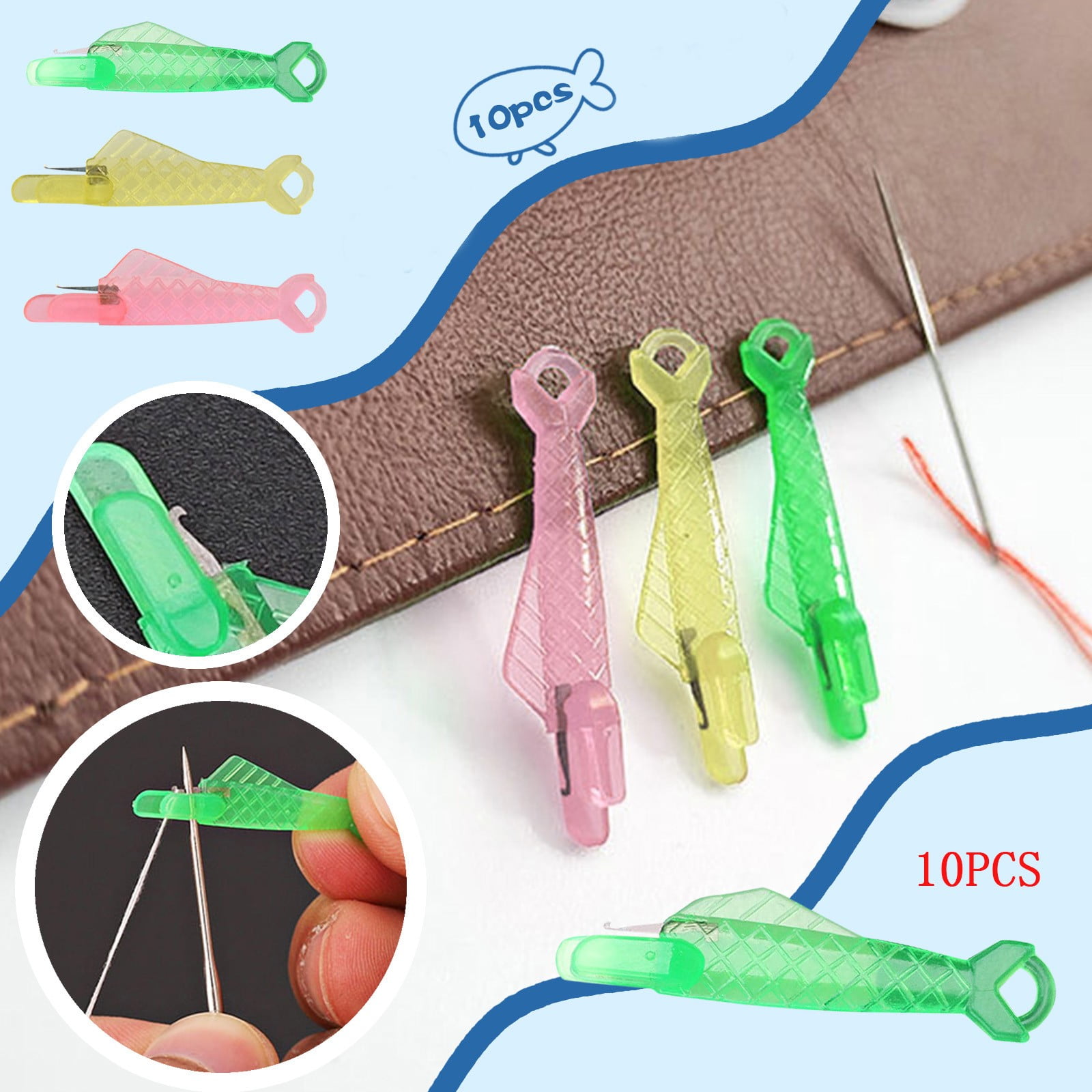 Begine Clearance! 10Pcs Fish Shape Needle Threaders Plastic Needle ...