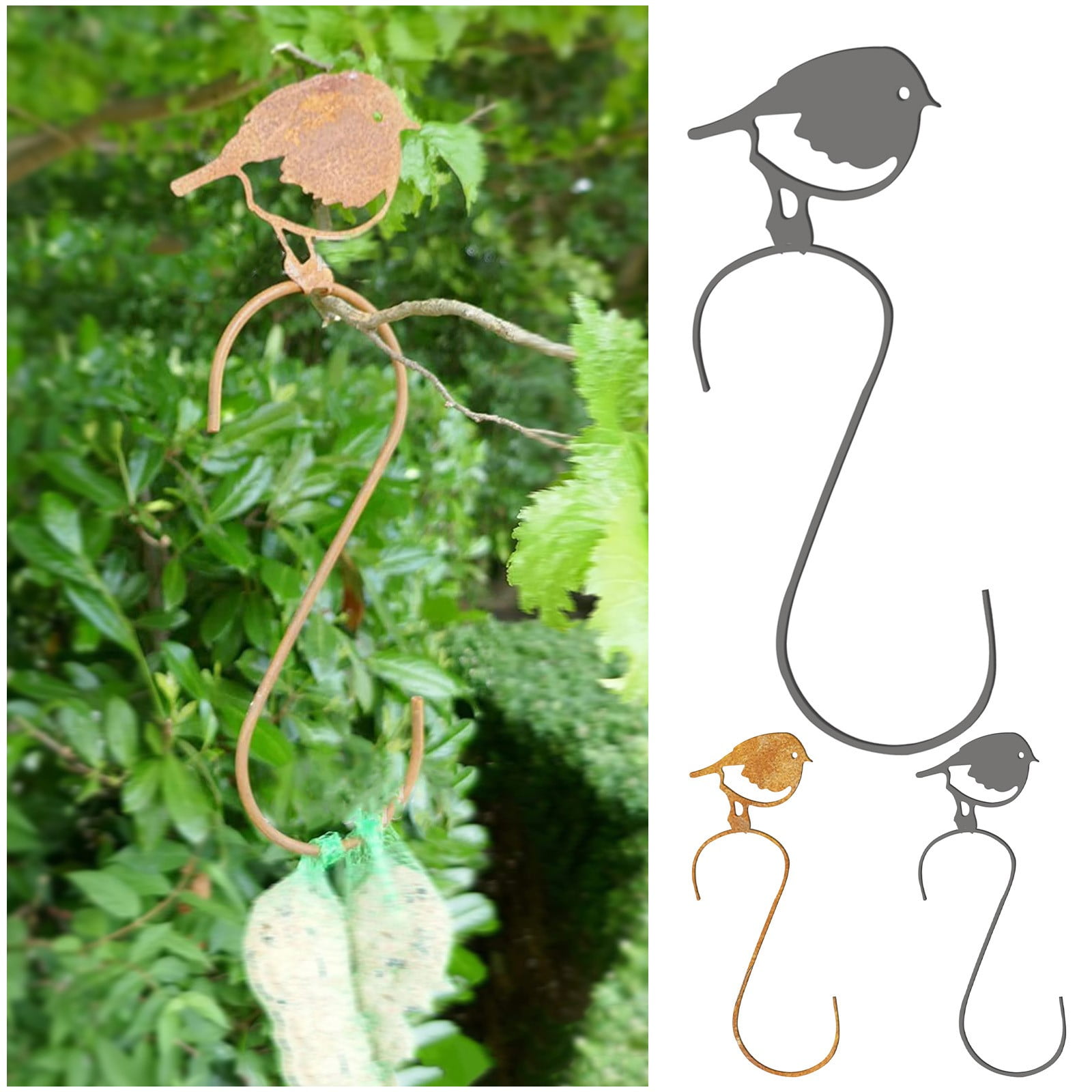 Begine Clearance! Hooks for Hanging, Bird Decoration Metal Silhouette S ...