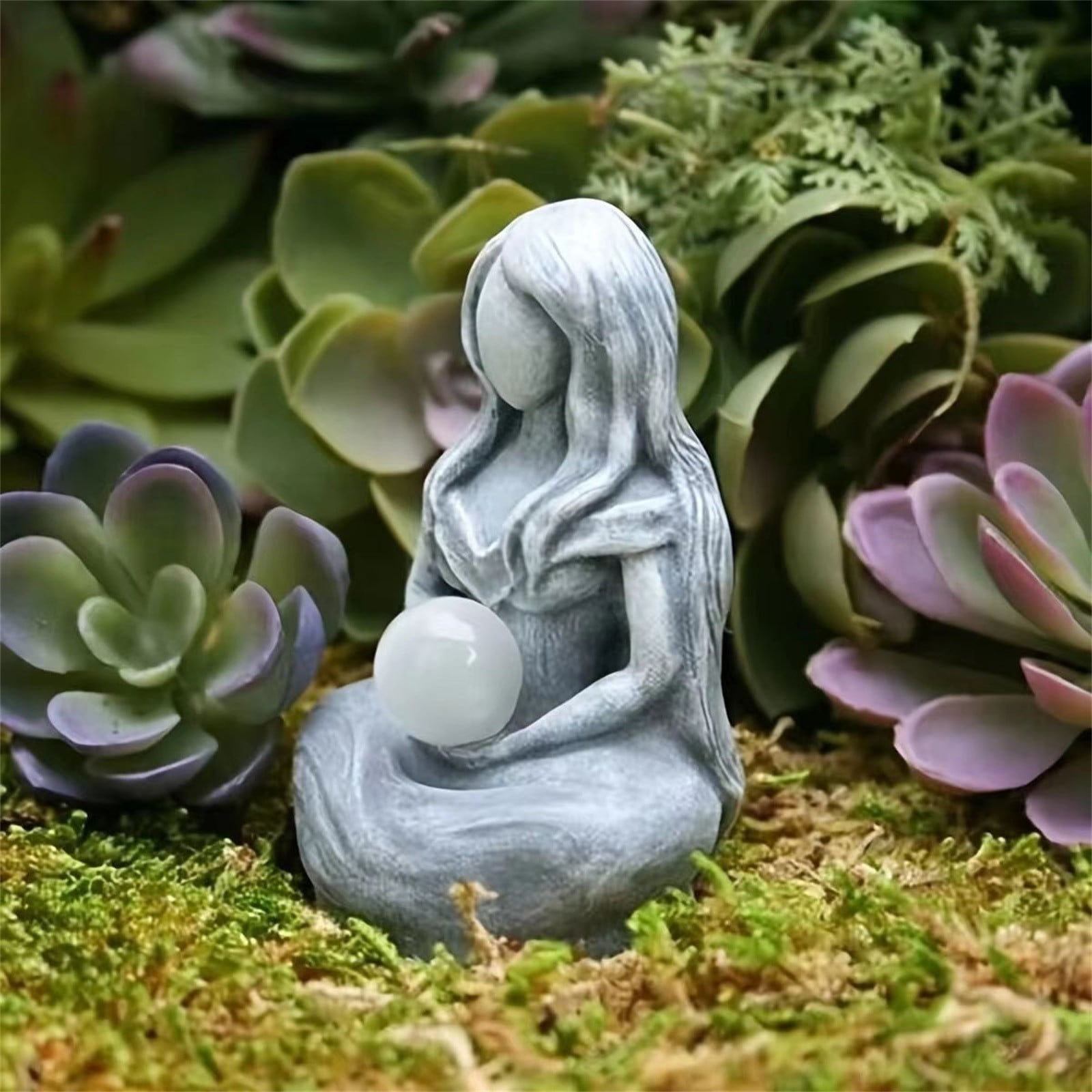 Begine Moon Goddess Statue A,Statue Mother Earth Nature Art Painted ...