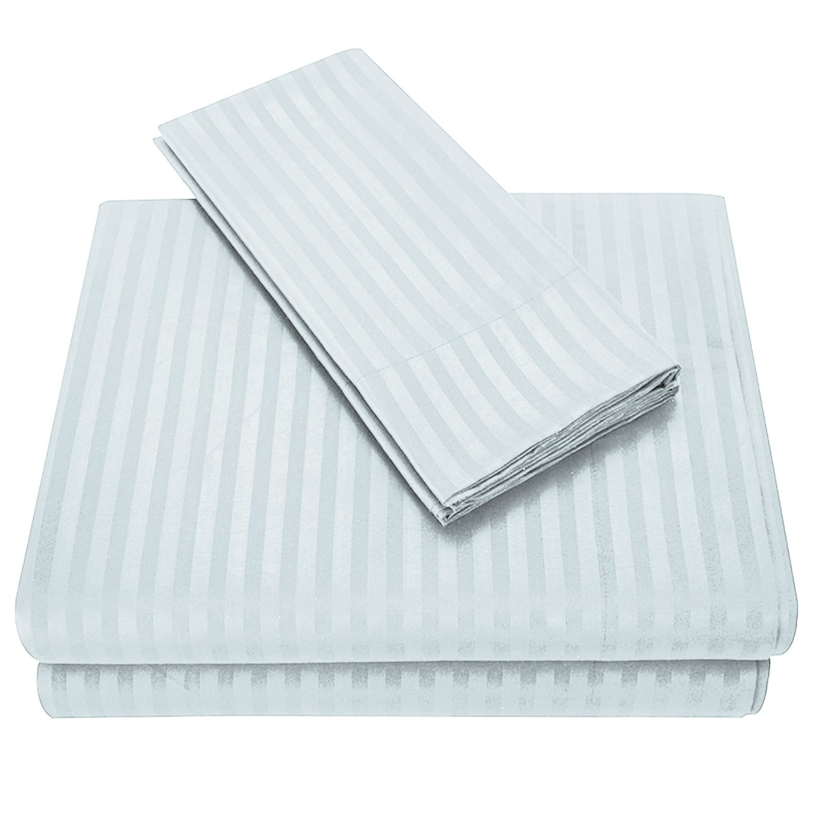 Begine Twin Corner Tab Sheets, Sky Blue Sateen Bedding Set 4-Pc, Anti ...