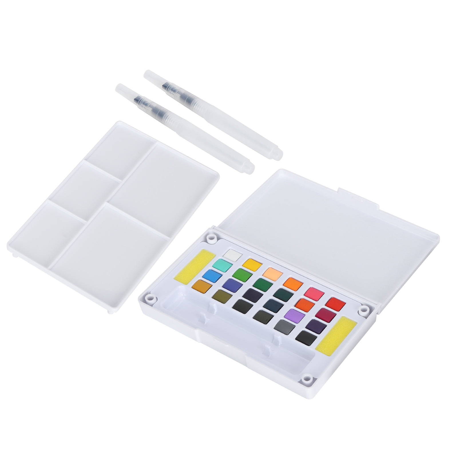 Beginner Artist Watercolor Paint Set - 24 Bright Colors, Portable ...