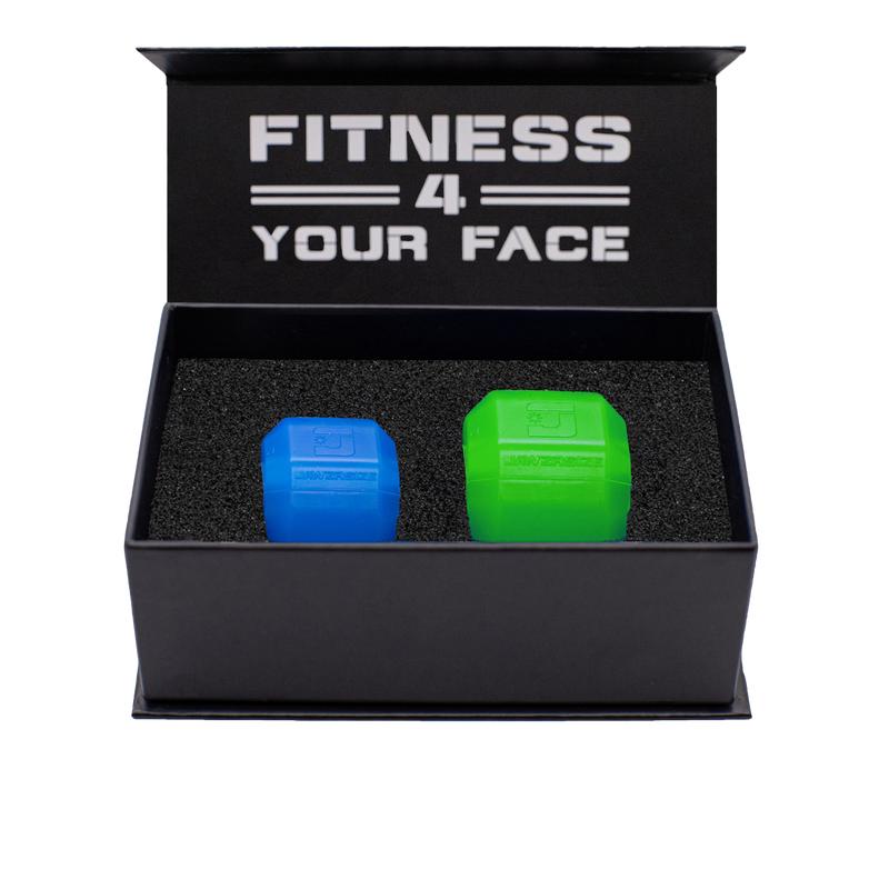 Beginner Bundle Blue and Intermediate Green Jaw Trainer, Jaw Clenching ...