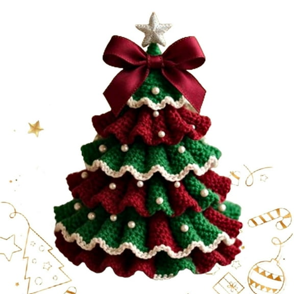 DIY Crochet Christmas Tree Kit,Christmas Tree Crochet Craft Kit ...