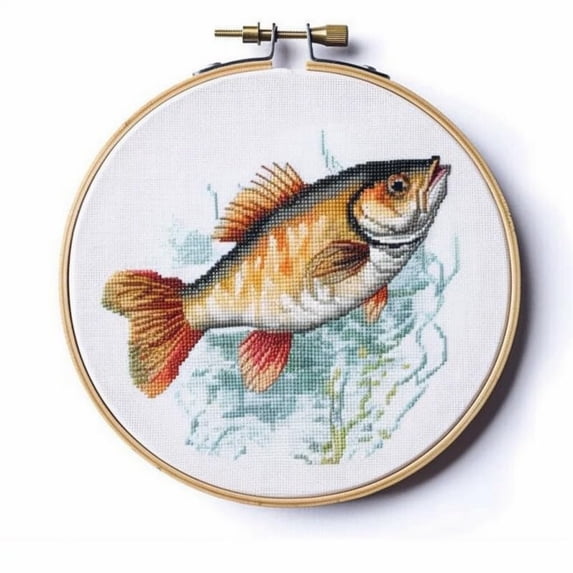 Beginner DIY Stamped Cross Stitch Kit with Embroidery Hoop Pre-Printed ...