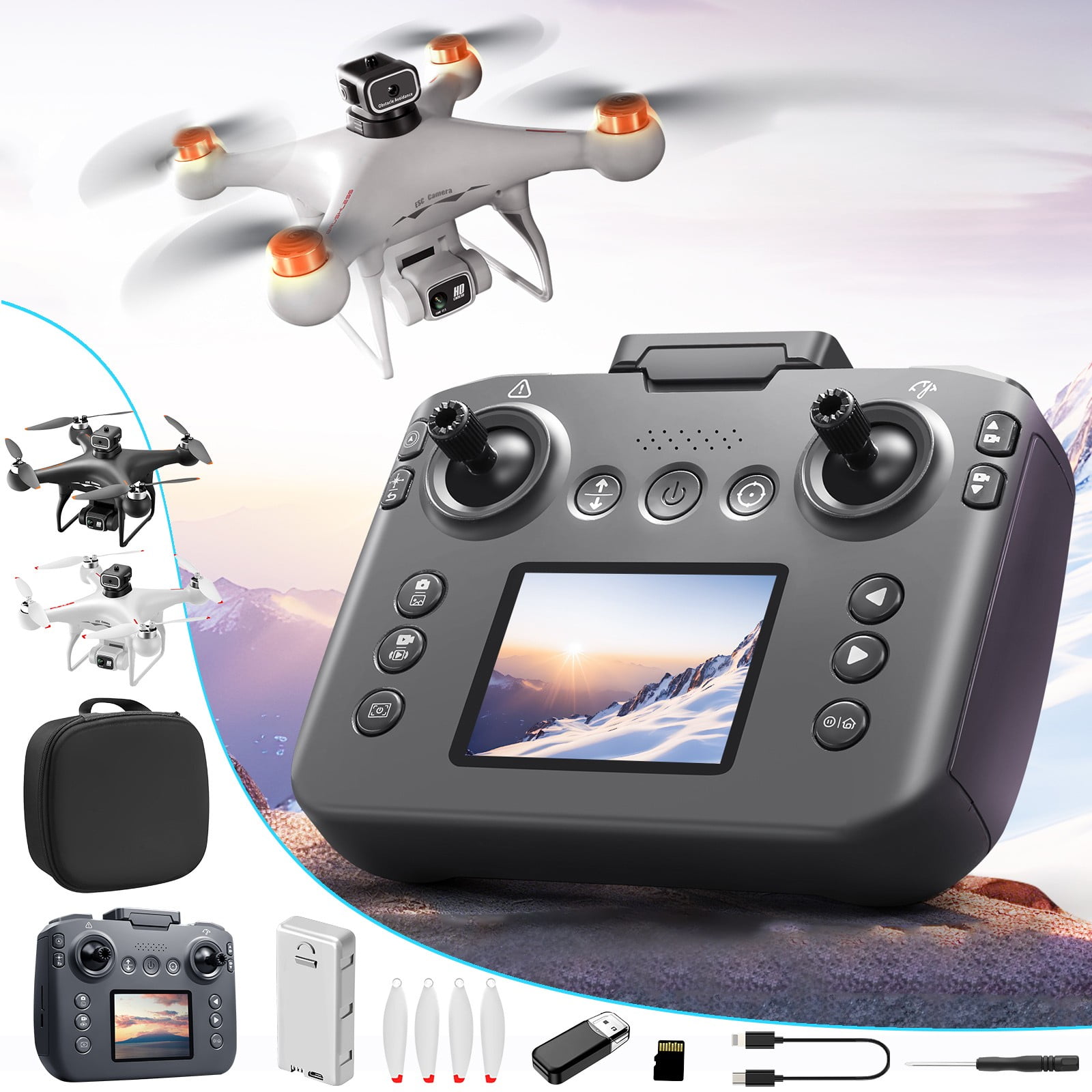 Beginner Drone with 1080P Screen Remote Under 5 ! Yrmaups Brushless ...