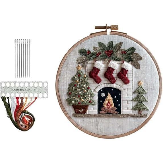 Beginner Embroidery Kit for Adults, Kits DIY with Pattern, Needles ...