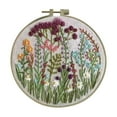 Beginner Embroidery Kit with Flowers Pattern DIY Hand Embroidery ...