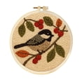 Beginner Embroidery Kit with Pre Printed Canvas Embroidery Hoop Thread ...
