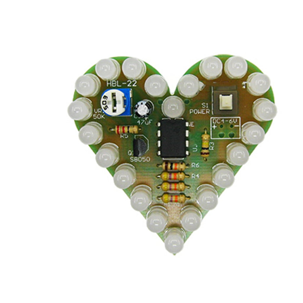 Beginner Friendly Heart Shaped Analog Circuit Practice Kit DIY ...