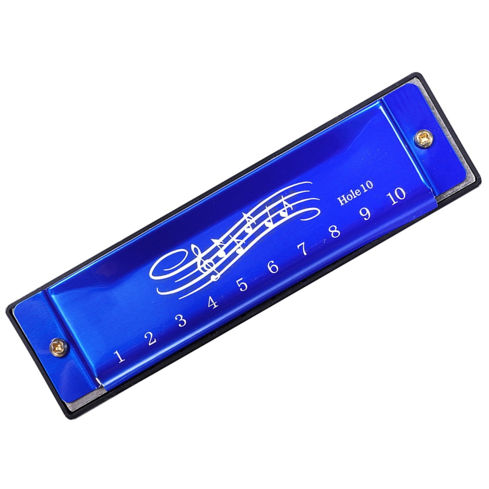 Blue Harmonica for Home Use with Reliable ABS and Metal Material Kids ...
