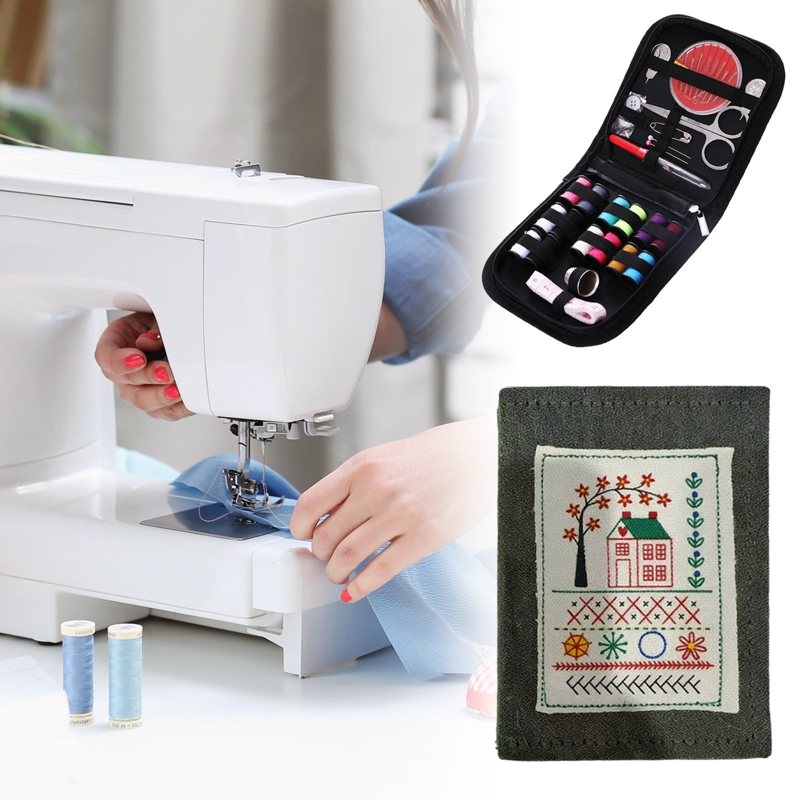 Beginner Sewing Kit Cozival Beginner Embroidery Book & Sewing Kit - 10 ...