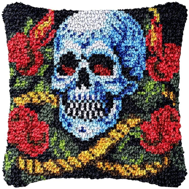 Beginner Snake Skull Latch Hook Kits Pillow Cover Set Sofa Cushion ...