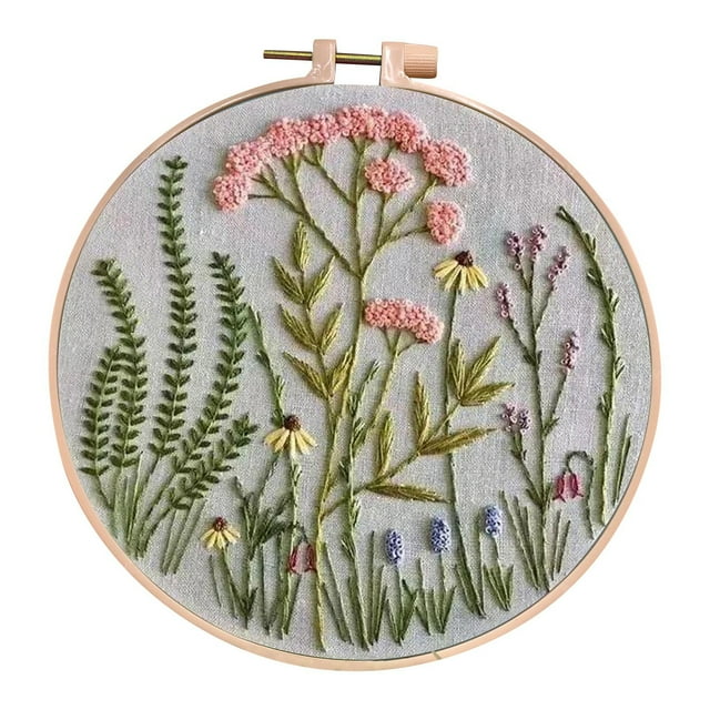 Beginner's Embroidery Flower Kit,Beginner Hand Embroidery 0 Based Diy ...