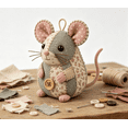 Beginner’s Patchwork Mouse Sewing Kit | Pre-Cut Fabric, All Tools ...