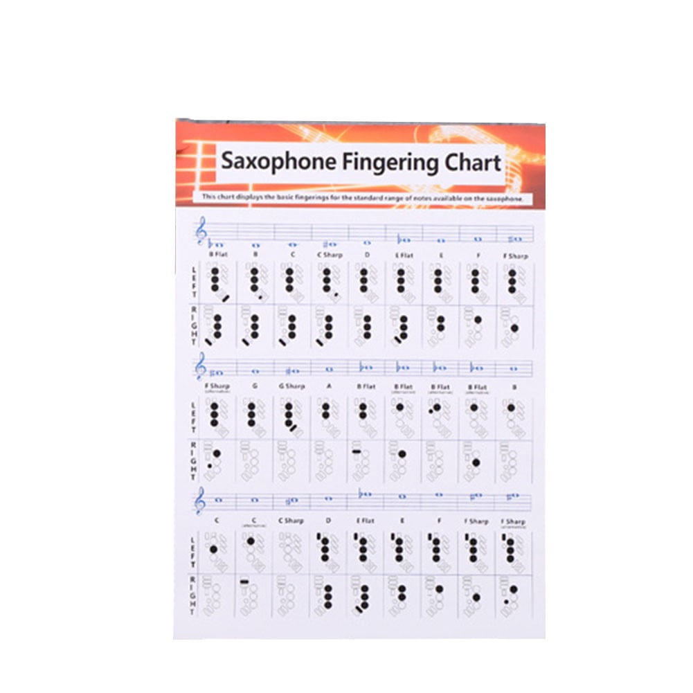 Beginner's Saxophone Finger Chart Learn Chords And Standard Fingering ...