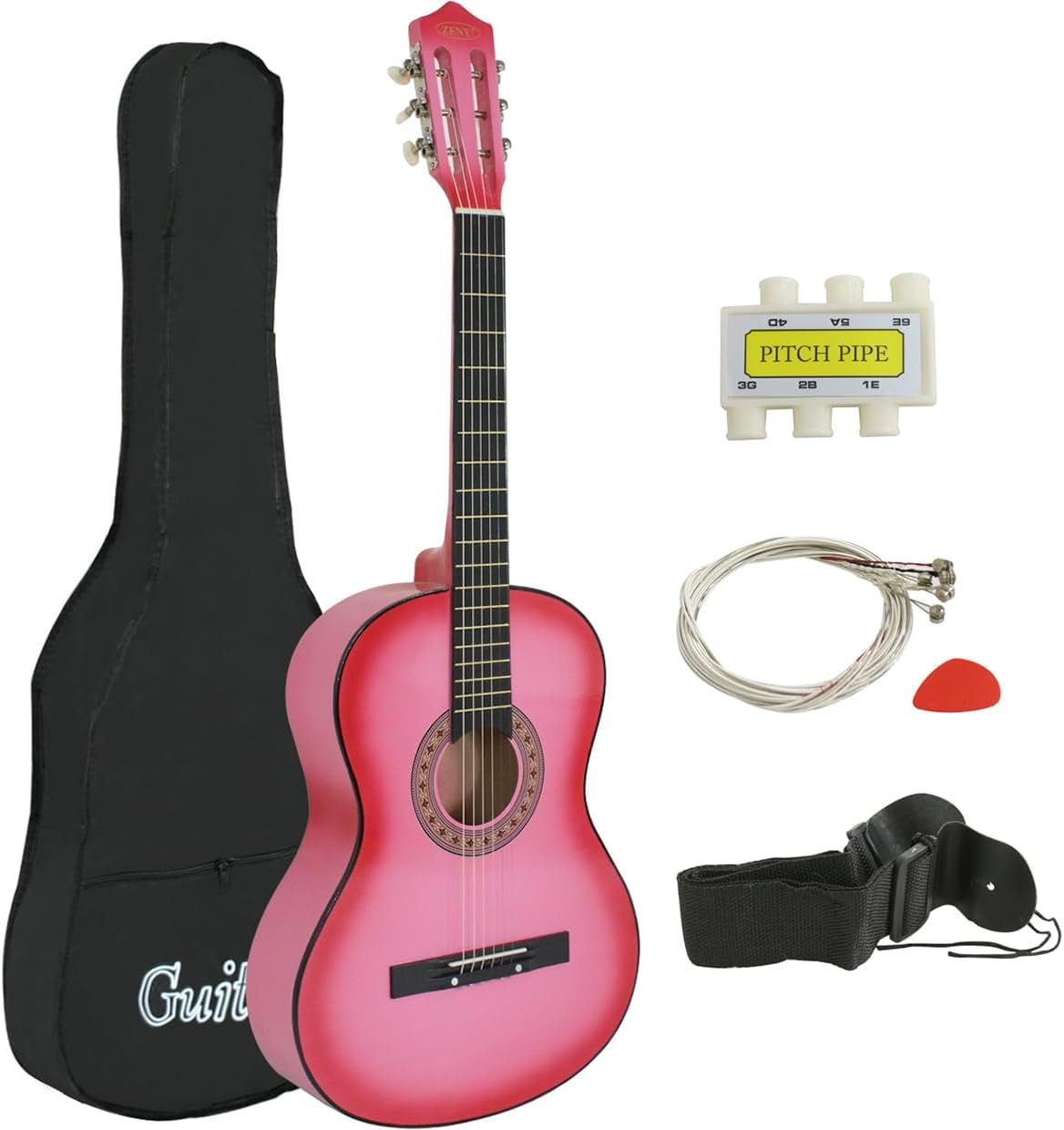 Beginners 38 inch Acoustic Guitar Package Kit for Right-handed Starters ...