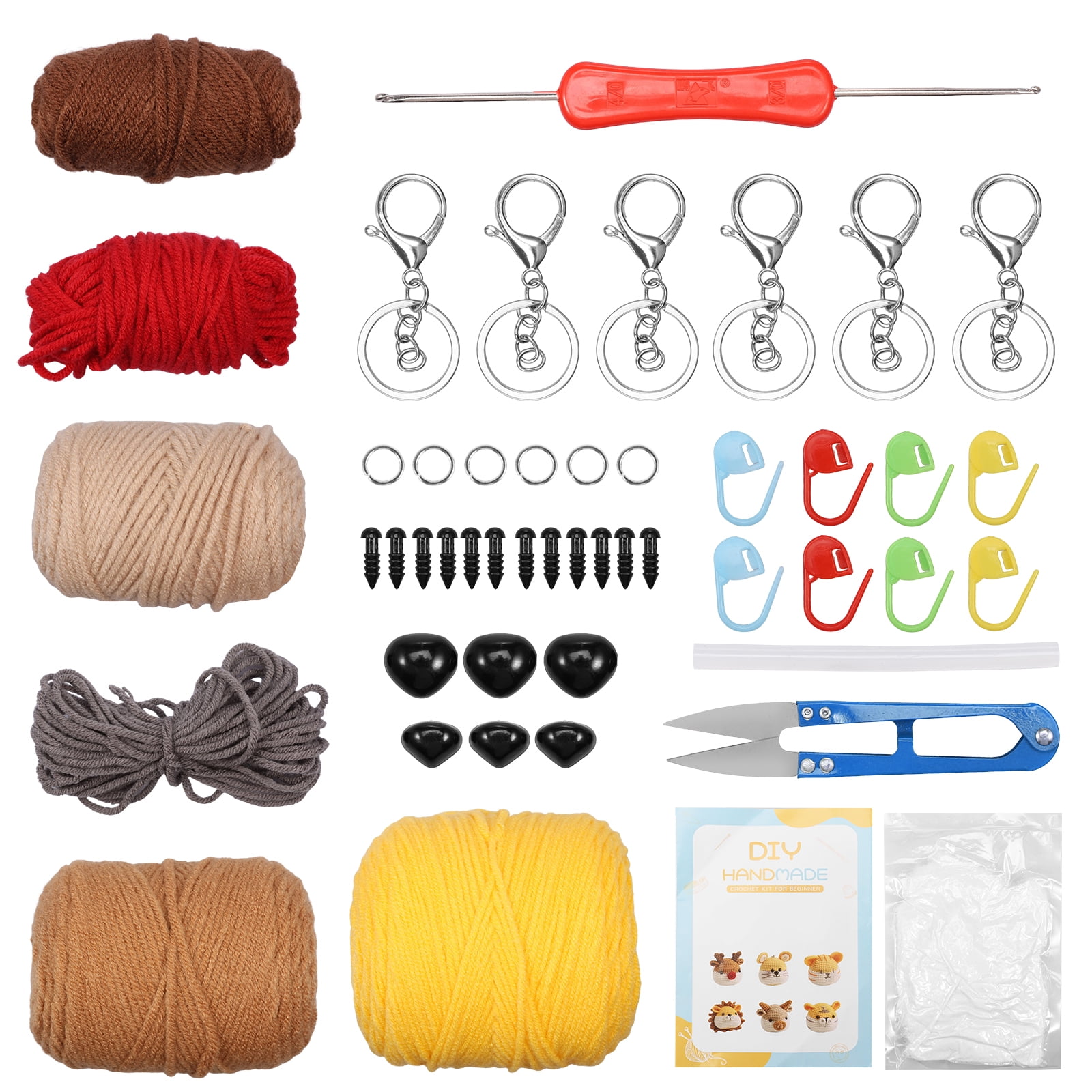 Beginners Crochet Kit Interesting Cute Animals Crochet Kit Versatile ...