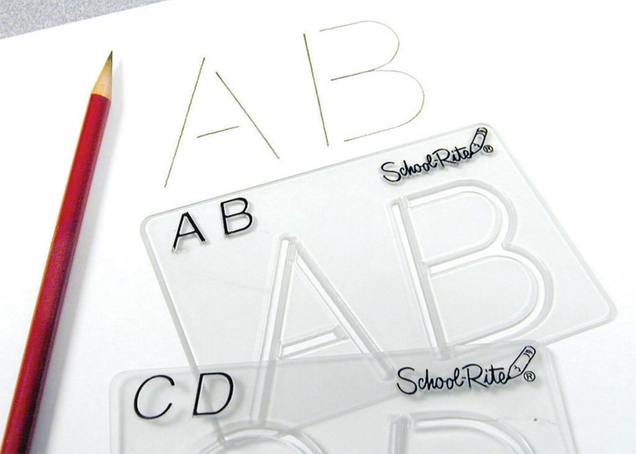 Beginning Alphabet Templates Transitional Uppercase - Walmart.com
