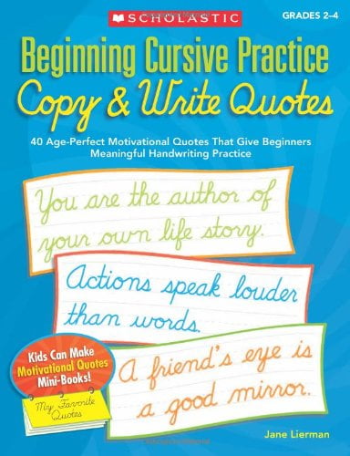 Pre-Owned Beginning Cursive Practice: Grades 2-4: Copy & Write Quotes ...
