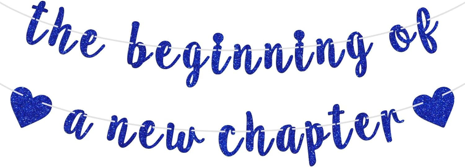 The Beginning of a New Chapter Banner, Baby Shower, 2025 Graduation ...