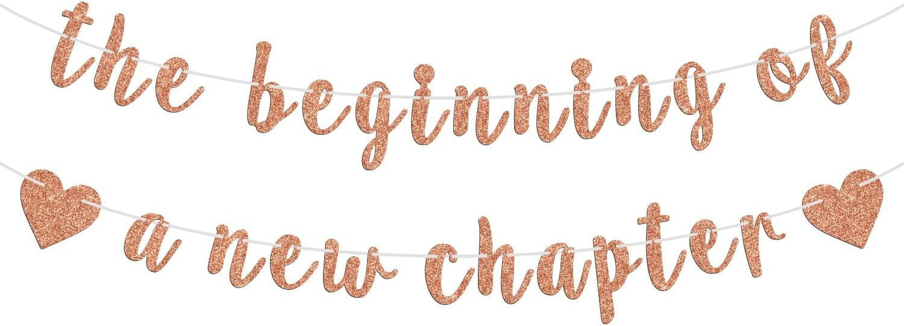 The Beginning of a New Chapter Banner, Baby Shower, 2025 Graduation ...