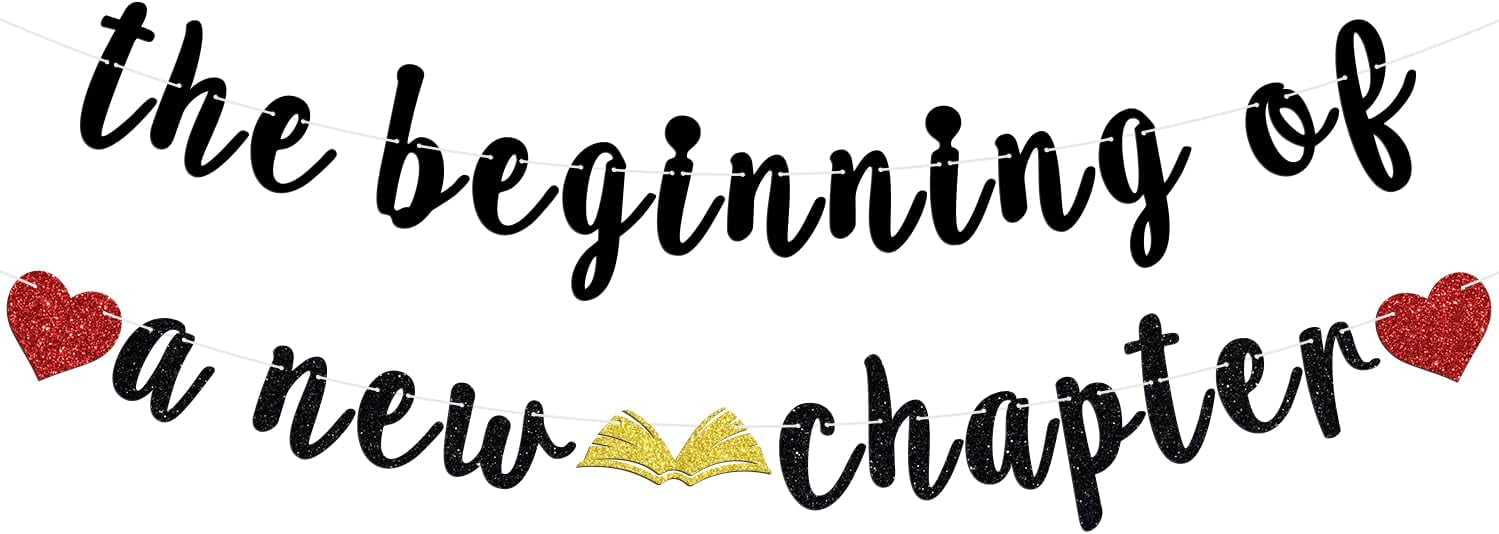 The Beginning of a New Chapter Banner, Farewell Party Decorations ...