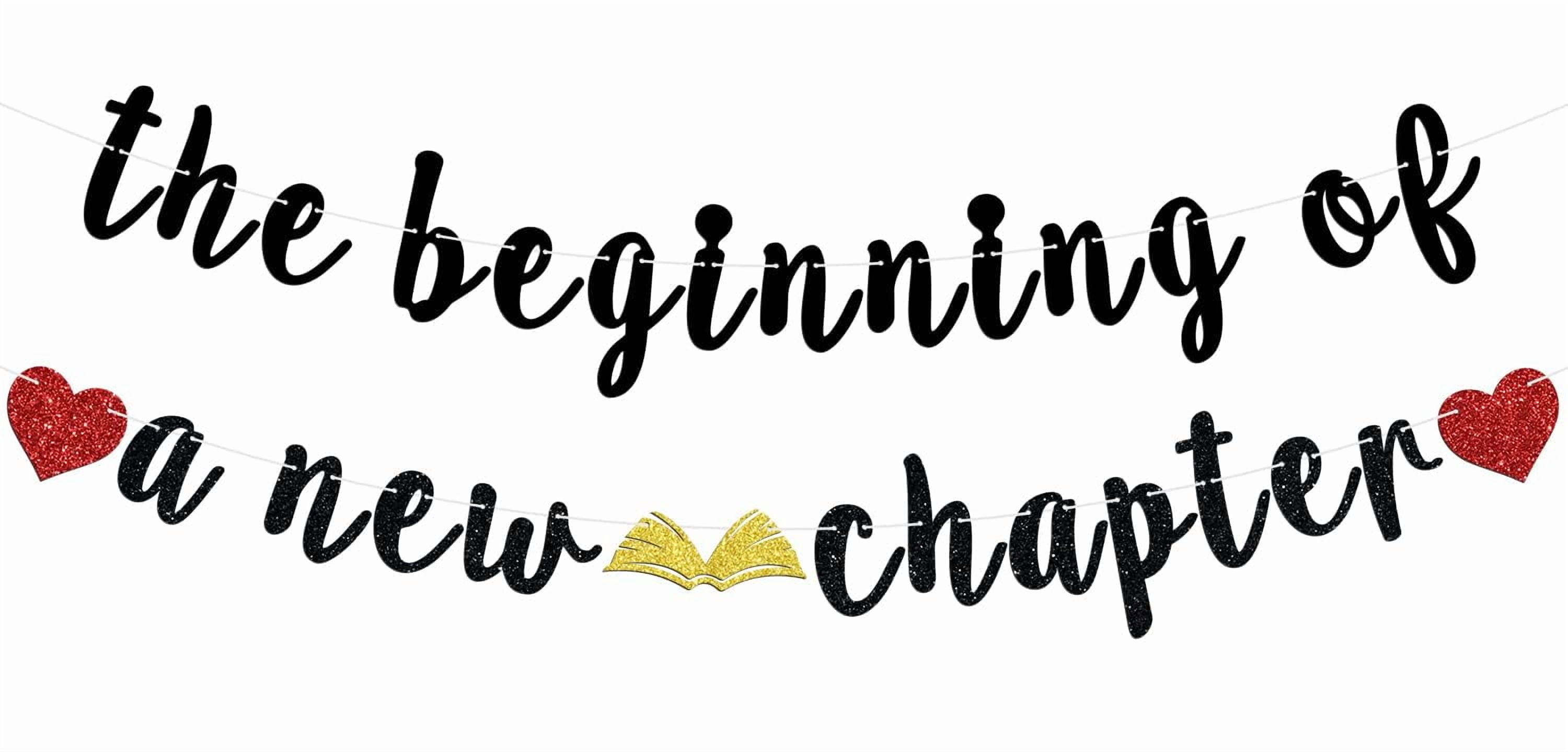 The Beginning of a New Chapter Banner, Farewell Party Decorations ...