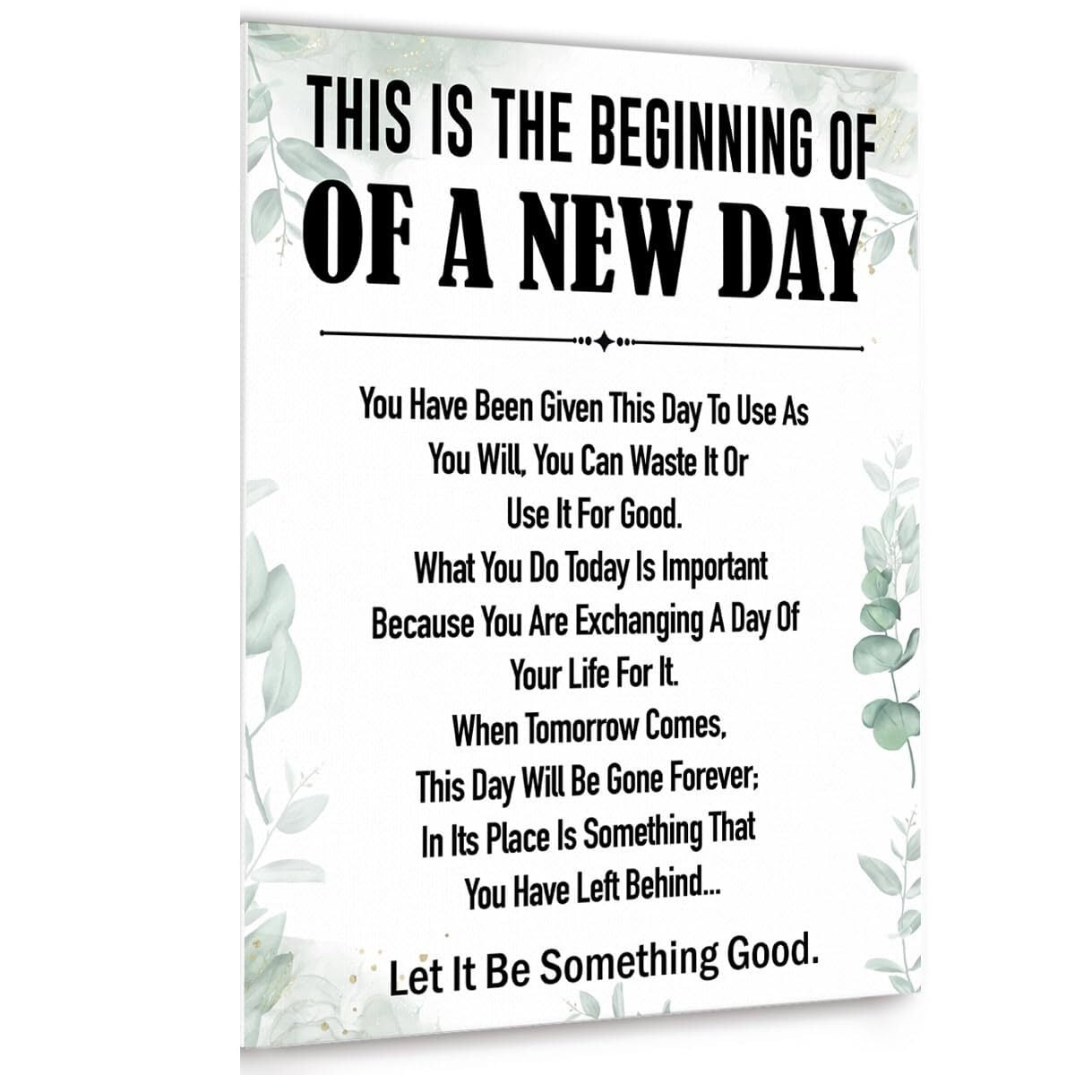 This Is The Beginning Of A New Day Wall Art, Positive Posters for ...