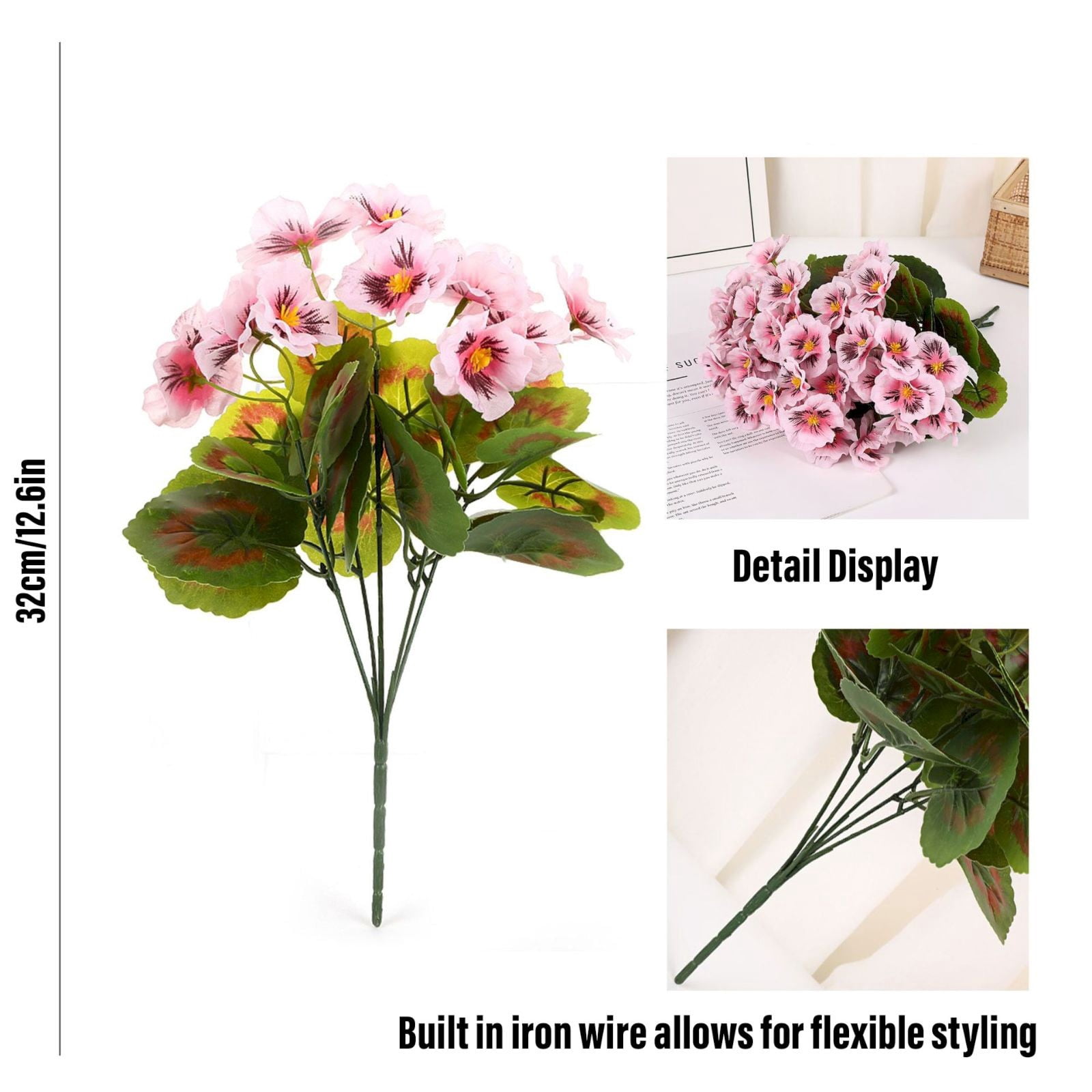 Begonia Artificial Pansy Flowers Outdoor Spring Flowers Wildflower ...