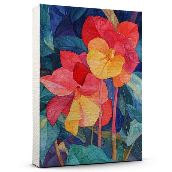Begonia Flower Canvas Wall Art 8x12 inches - French Country Watercolor ...