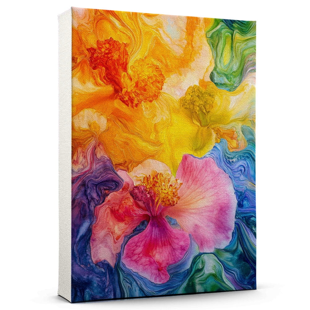 Begonia Flower Canvas Wall Art 8x12 inches - Muted Farmhouse Botanical ...