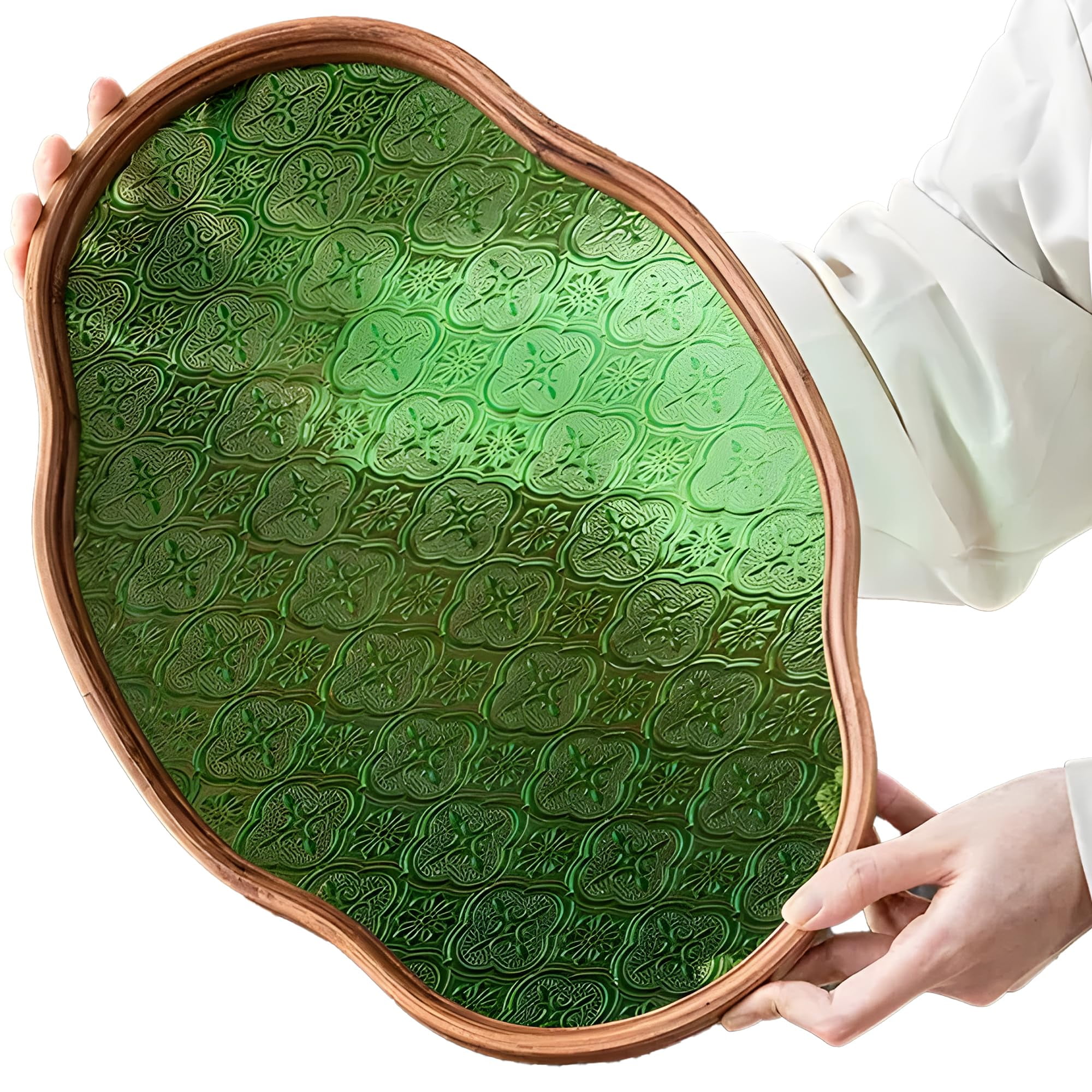 Begonia Flower Glass Tray Storage Tray Holder Storage Tea Cup ...