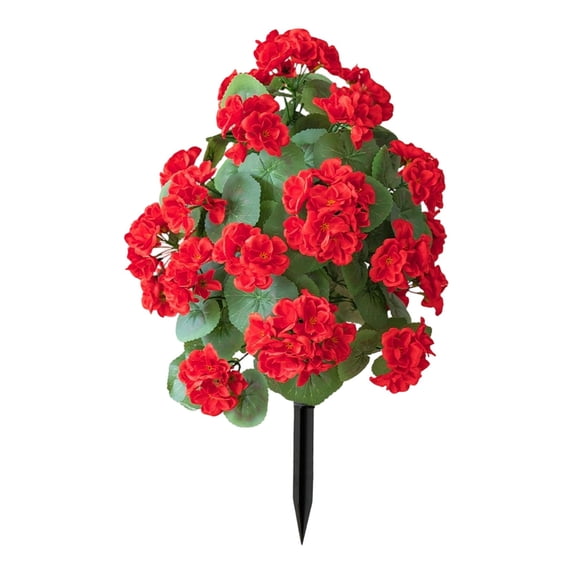 Begonia Ground Plug Artificial Flowers, Uv Resistant Outdoor Fake ...