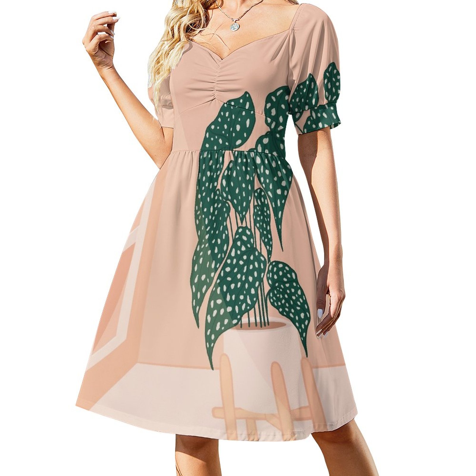 Begonia Maculata dotted plant in a pot Sleeveless Dress Women's dresses ...