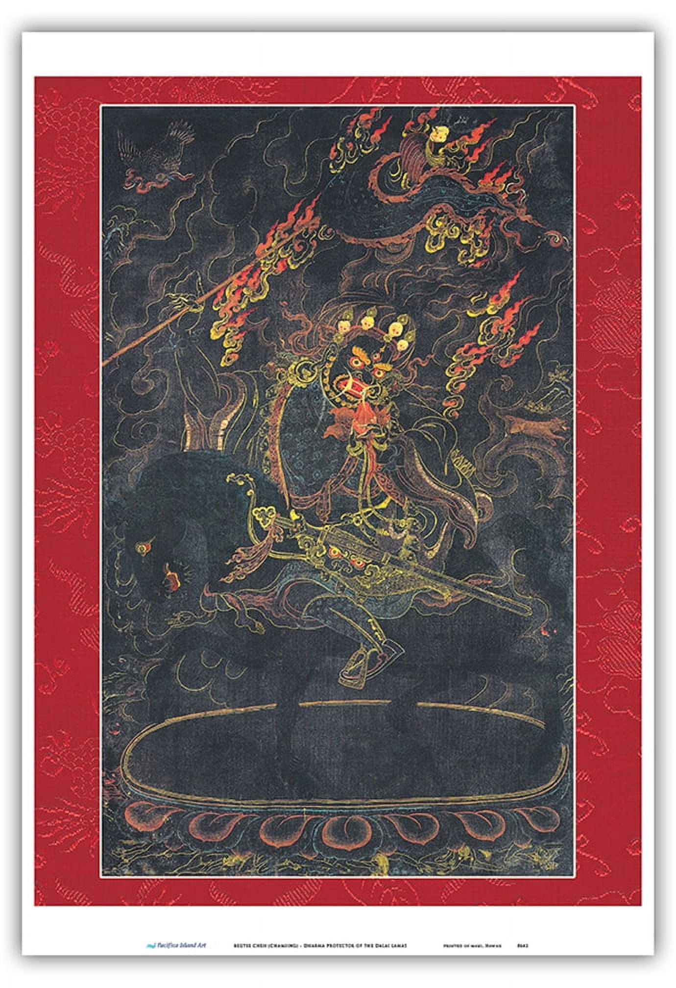 Begtse Chen (Chamsing) - Dharma Protector of the - Vintage Tibetan ...