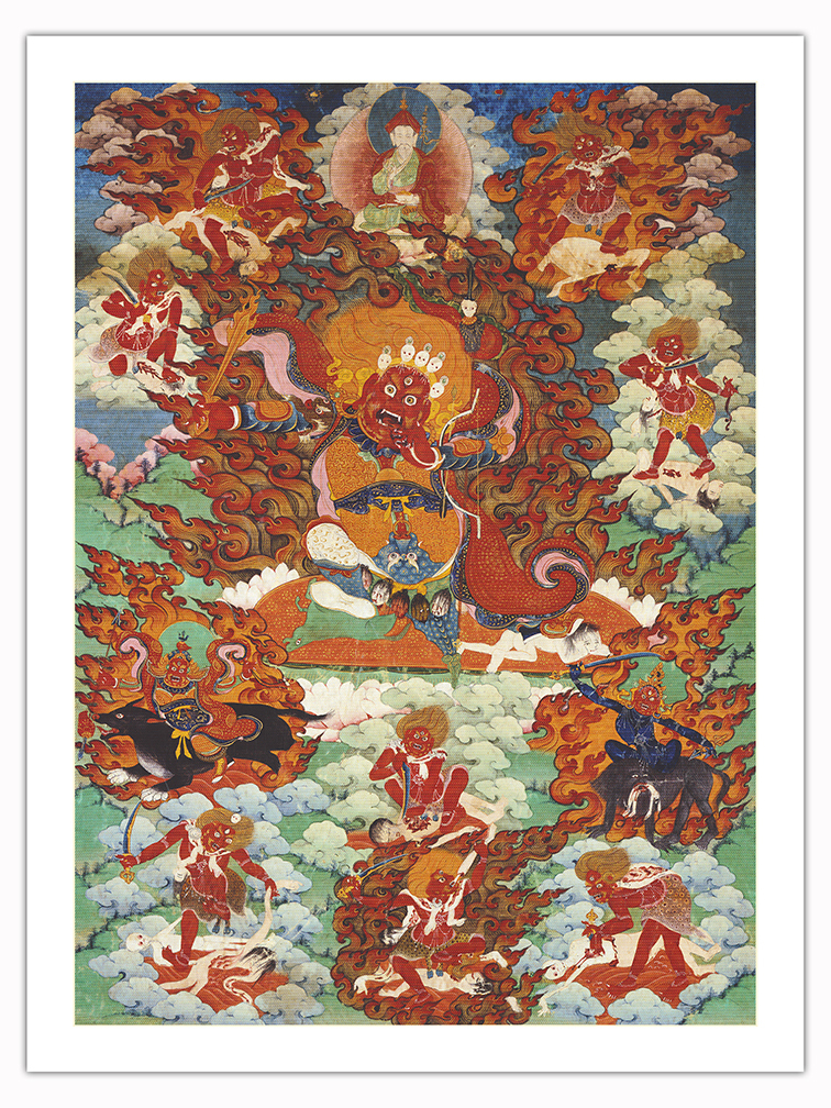 Begtse Chen (Red Mahakala) - Buddhist Tantric Protector Deity - Vintage ...