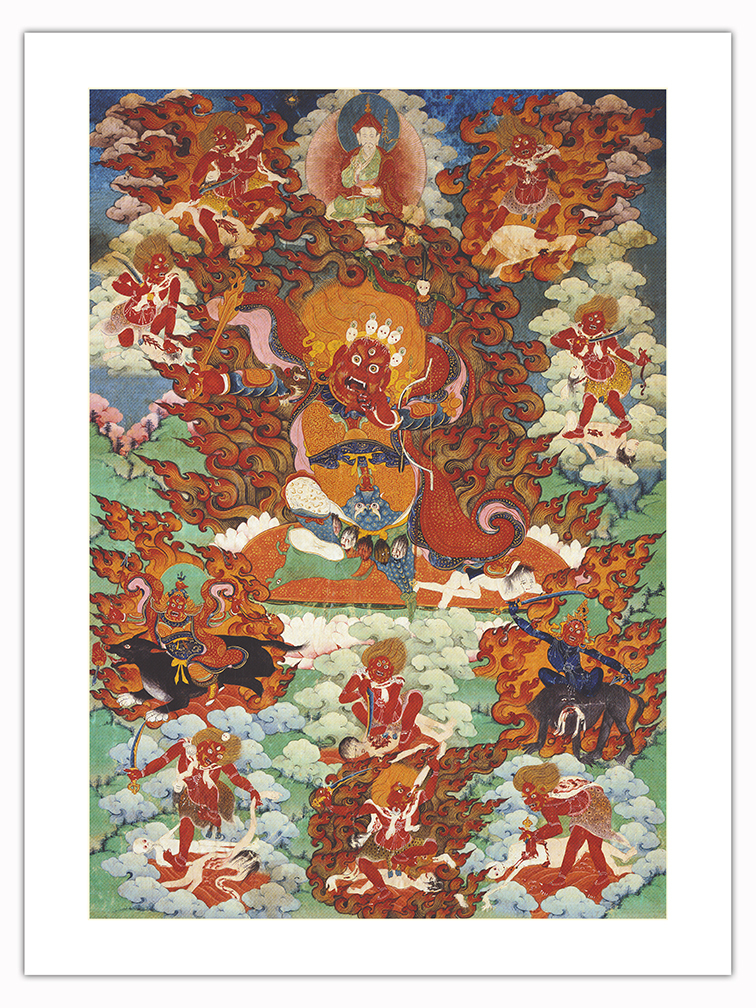 Begtse Chen (Red Mahakala) - Buddhist Tantric Protector Deity - Vintage ...