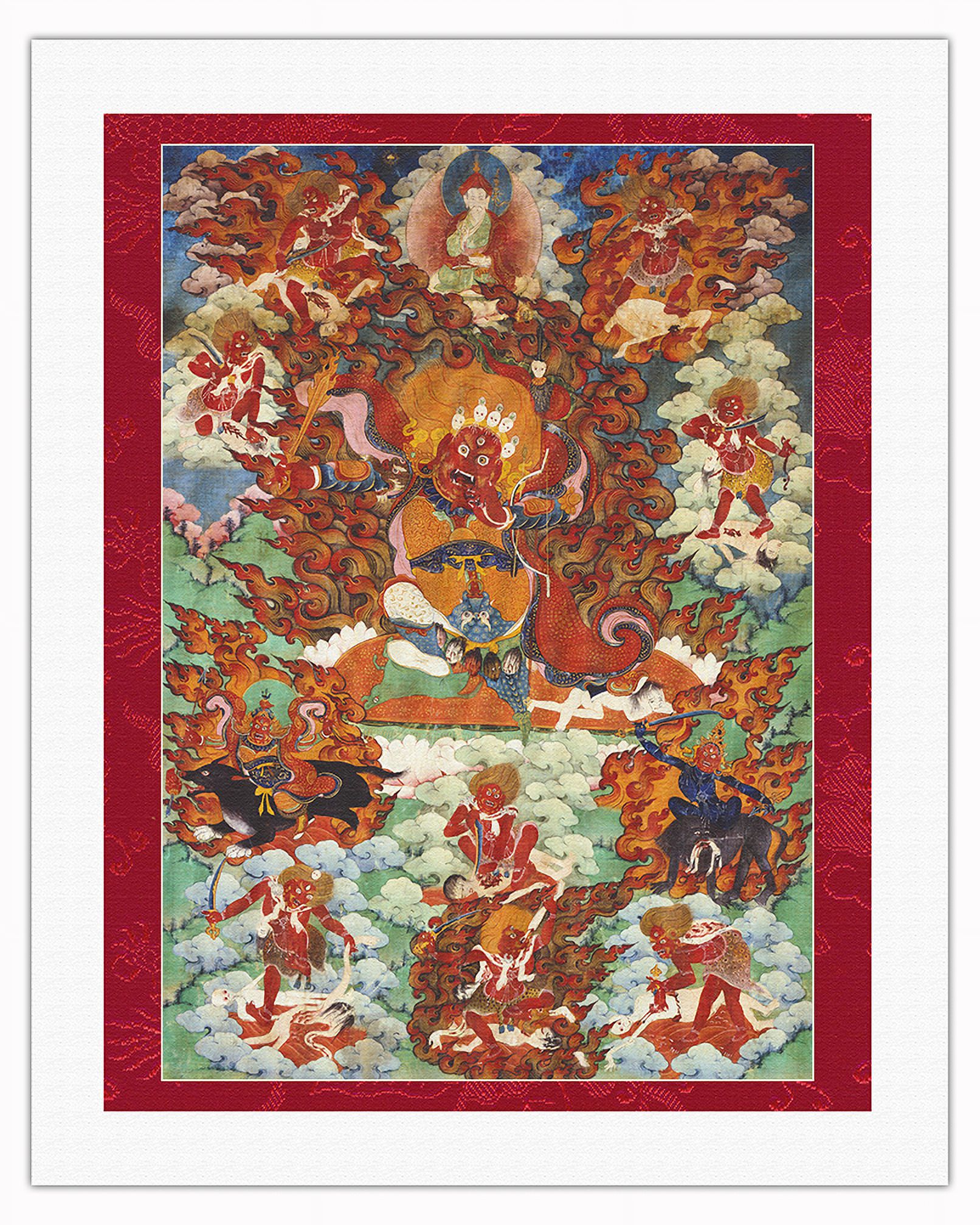 Begtse Chen (Red Mahakala) - Buddhist Tantric Protector Deity - Vintage ...
