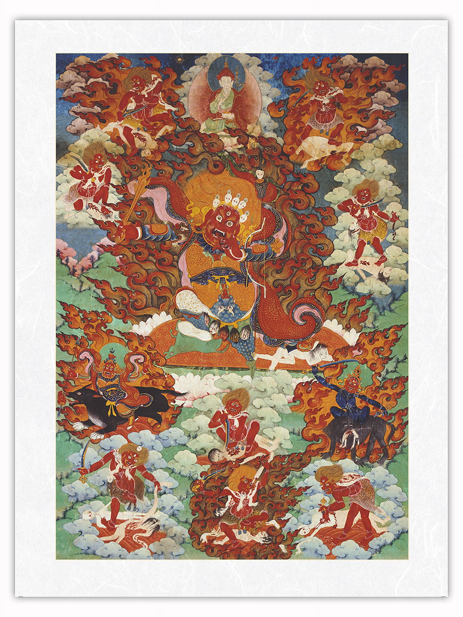 Begtse Chen (Red Mahakala) - Buddhist Tantric Protector Deity - Vintage ...