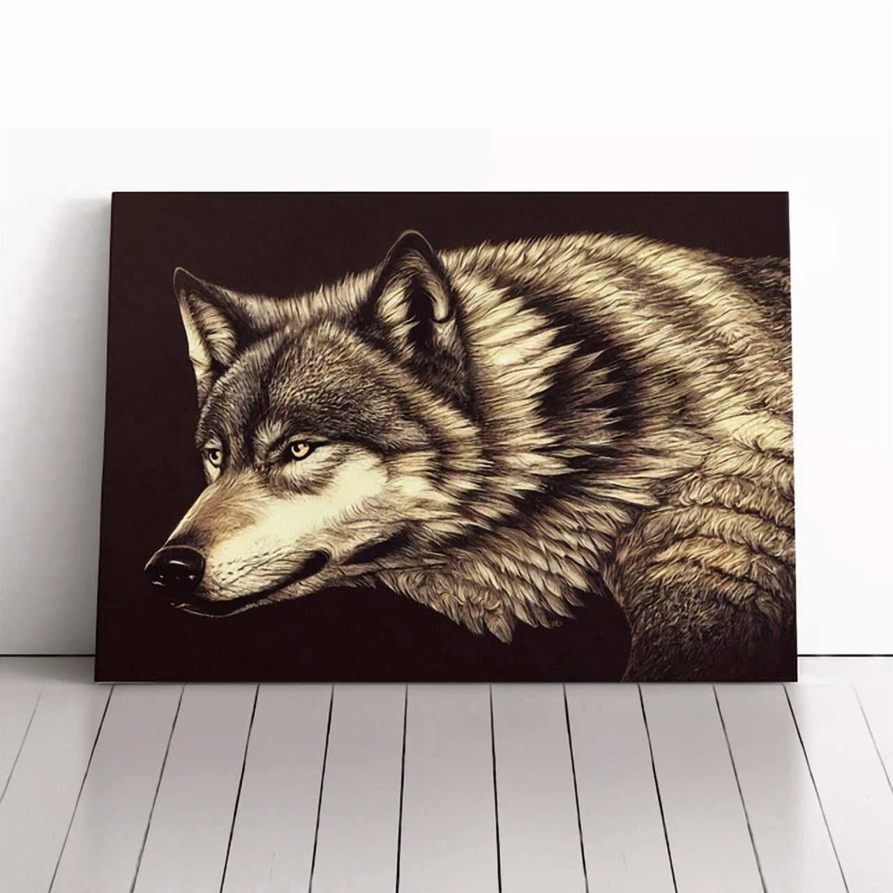 Beguiling Wolf Wall Art Print Decor Living Room Bedroom Art Home Decor ...