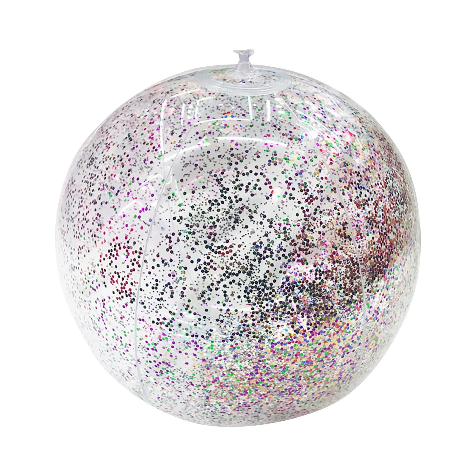 Begzeat 1 Pieces Inflatable Beach Balls Glitter Beach Ball Swimming ...